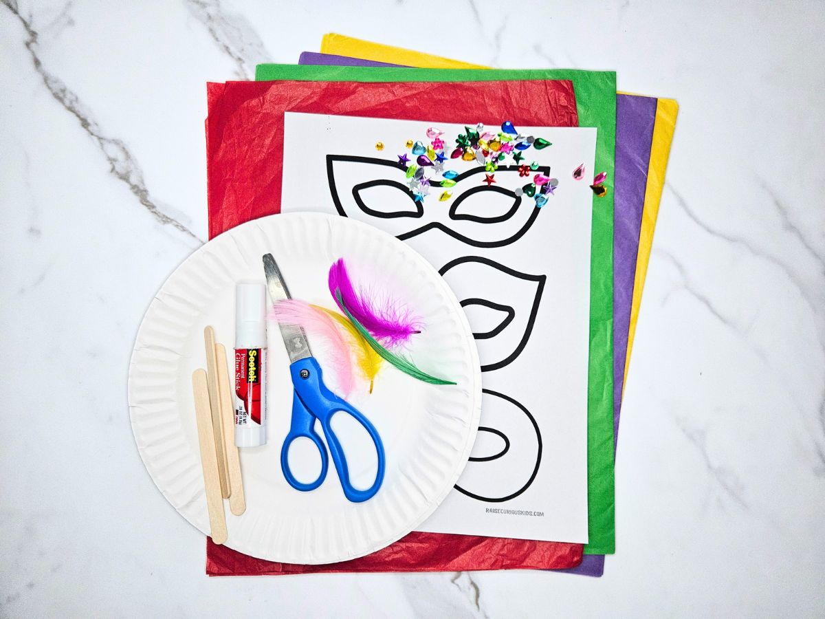 Carnival Mask Craft Template - Raise Curious Kids