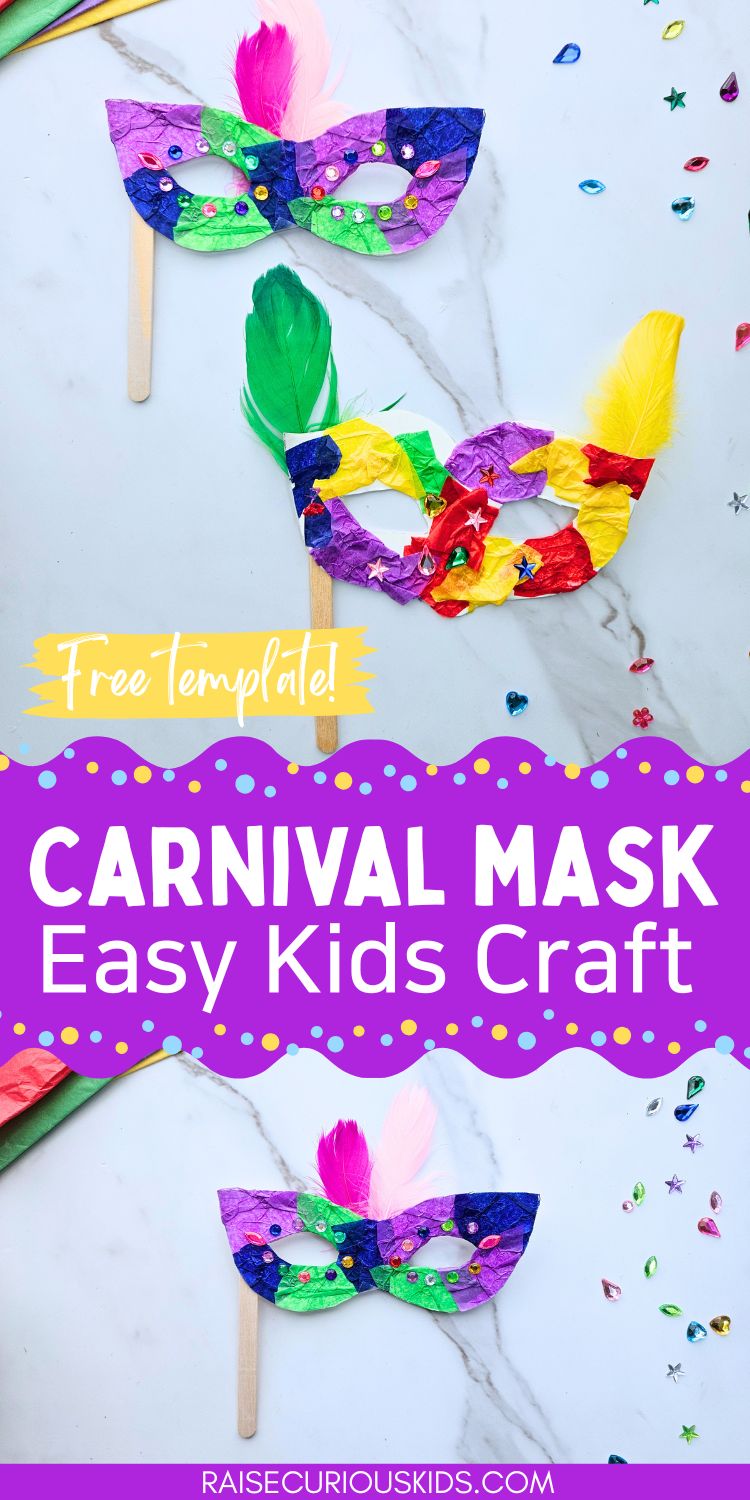 Carnival Mask Craft Template - Raise Curious Kids