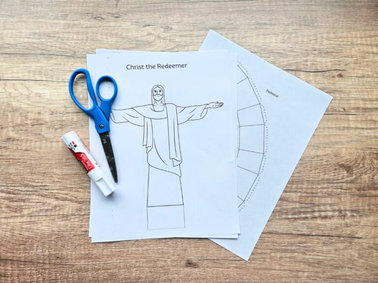 Christ the Redeemer 3D Paper Craft - Raise Curious Kids