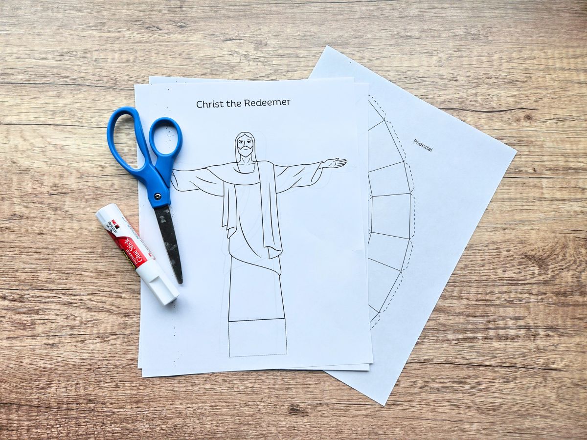 Christ the Redeemer 3D Paper Craft - Raise Curious Kids