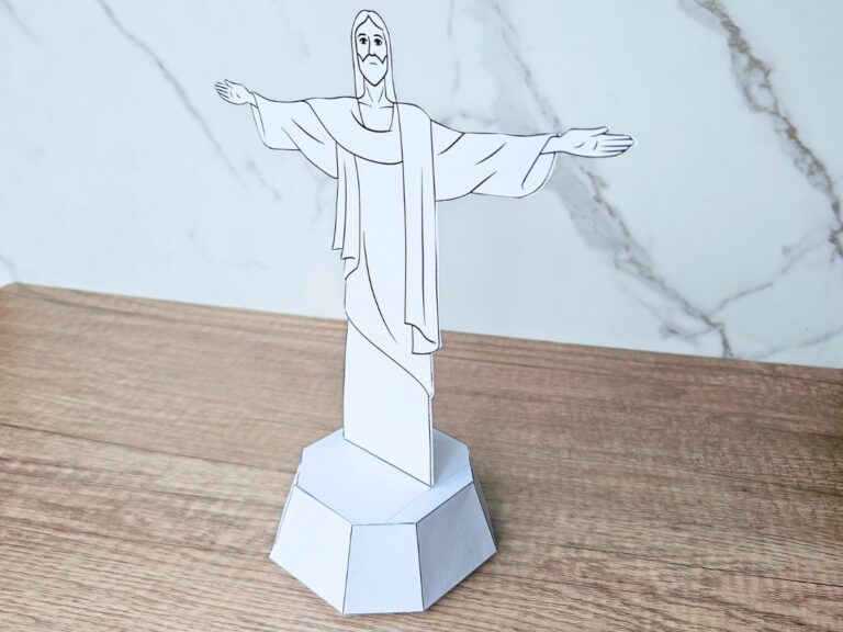 Christ the Redeemer 3D Paper Craft - Raise Curious Kids