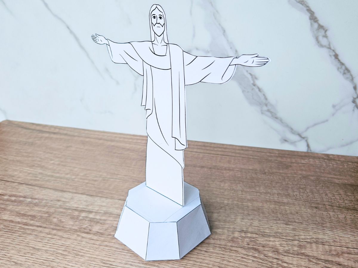Christ the Redeemer 3D Paper Craft - Raise Curious Kids