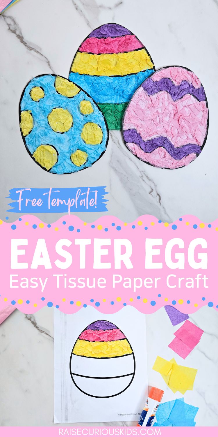 Easy Easter Egg Tissue Paper Craft - Raise Curious Kids